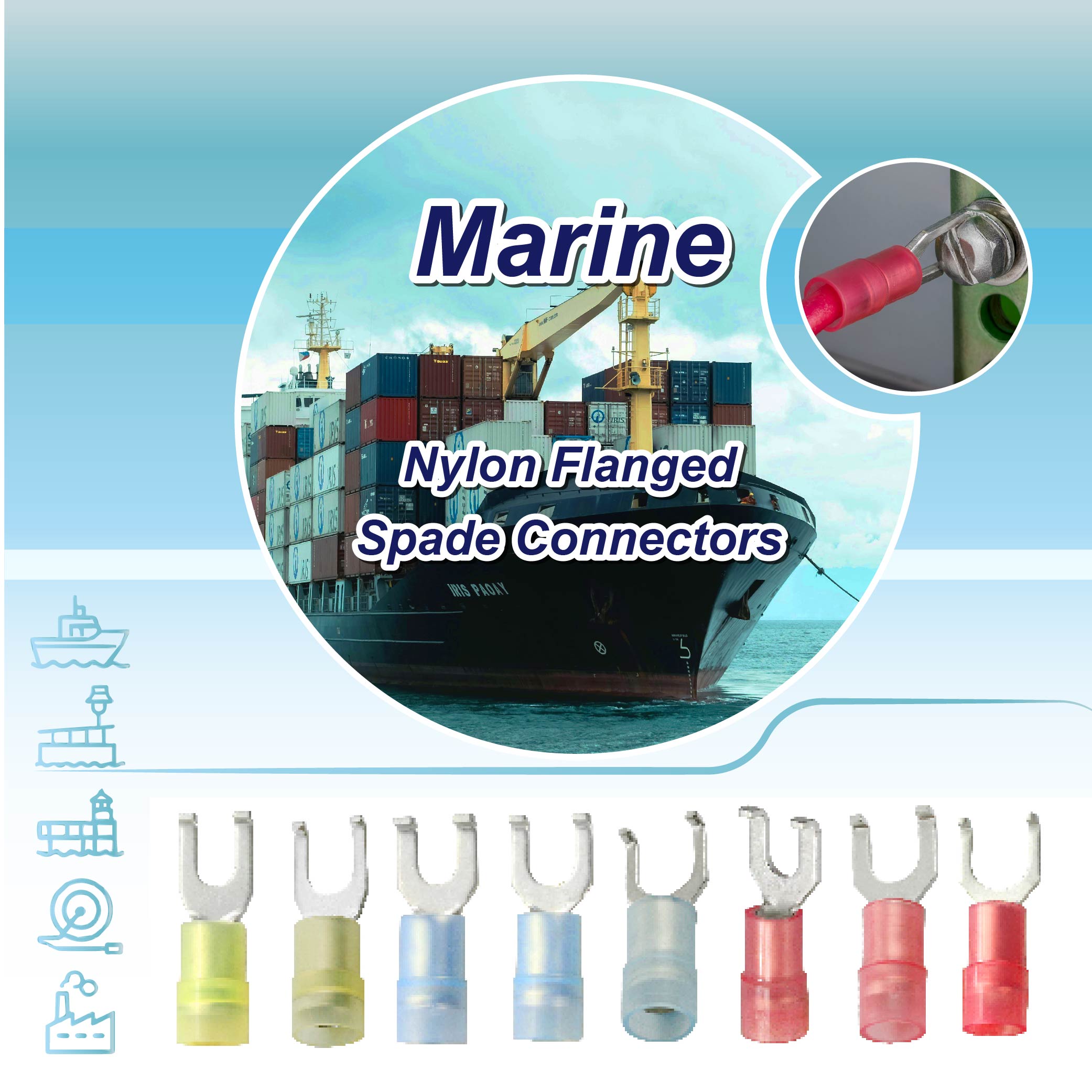 Nylon Flanged Spade Connectors - PAN JACK INDUSTRIAL CO., LTD